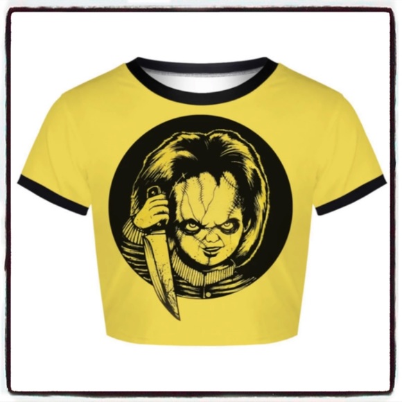 unbranded | Tops | Chucky Halloween Crop Top Goth Punk Rave Horror ...